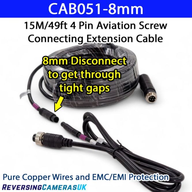 "4-Pin Extension Cables for Reversing Cameras – High-Quality Shielded ...