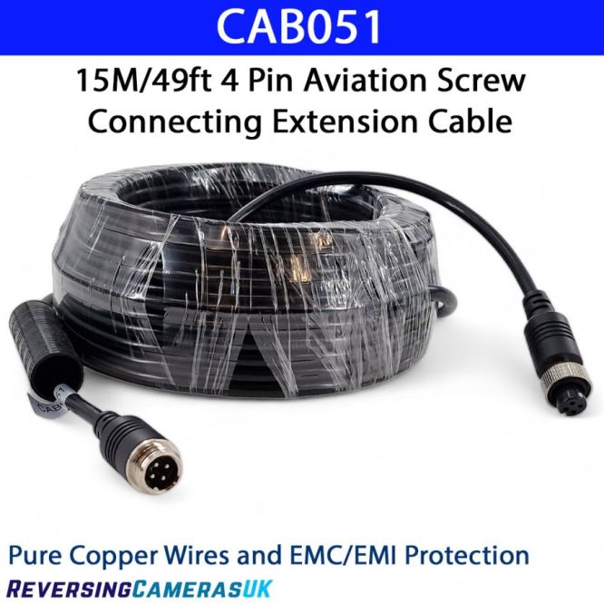 "4-Pin Extension Cables for Reversing Cameras – High-Quality Shielded ...