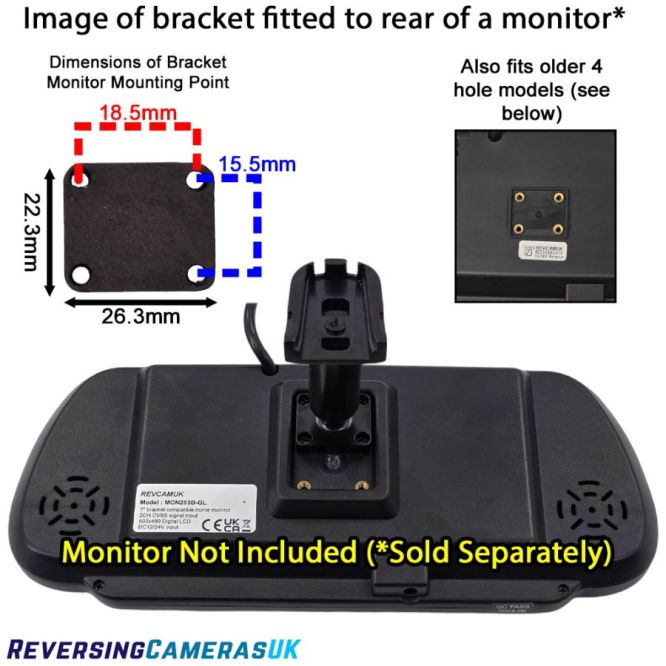 Mounting Brackets for Bracket Mirror Monitors | Reversing Cameras UK ...