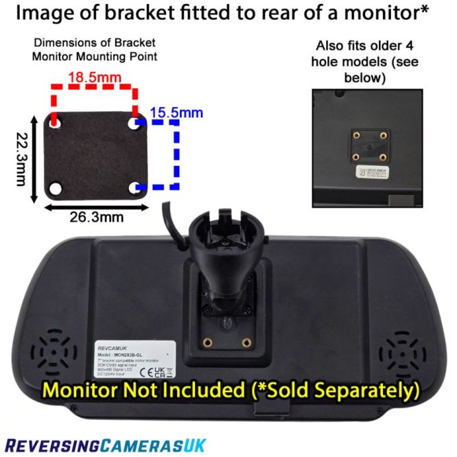 Mounting Brackets for Bracket Mirror Monitors | Reversing Cameras UK ...