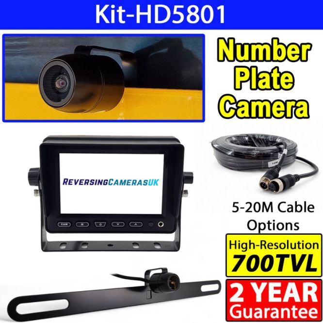 Behind Number Plate Reverse Camera System with 5 inch Heavy Duty ...