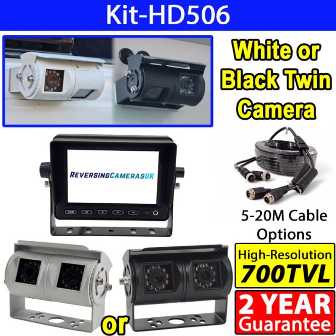 Dual Lens Sony CCD Stainless Steel Bracket Reverse and Rear View Camera ...