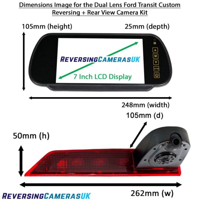 Ford Transit Integrated Brake Light Reversing Cameras - Reversing ...