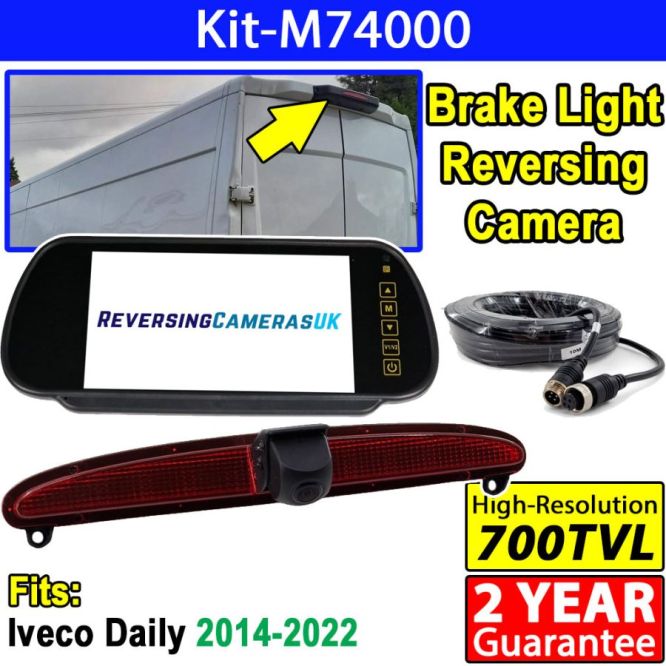 Iveco Daily Brake Light Reversing Camera Kit with 7" Mirror Monitor ...