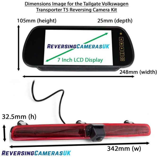 VW Transporter T5 & T6 Brake Light Reversing Camera Systems - Reversing ...