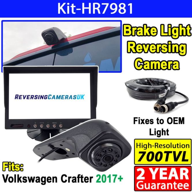 New (2017+) VW Crafter Brake Light Reverse Camera System with 7 inch ...