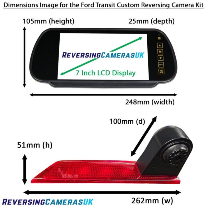 Ford Transit Integrated Brake Light Reversing Cameras - Reversing ...