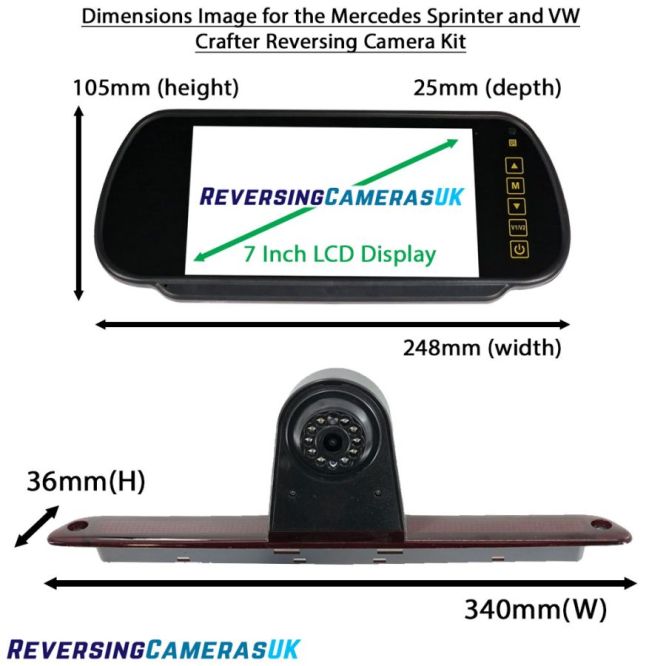 Mercedes Sprinter Integrated Brake Light Reversing Cameras - Reversing Cameras UK