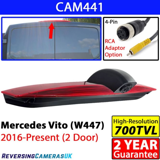 Mercedes Vito 2-Door Brake Light Reversing Camera – Clear & Safe Rear View - Reversing Cameras UK