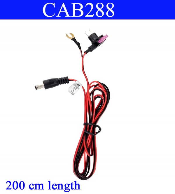 200cm Micro Fuse Tap "Piggyback fuse holder" to 2.1mm DC socket ...
