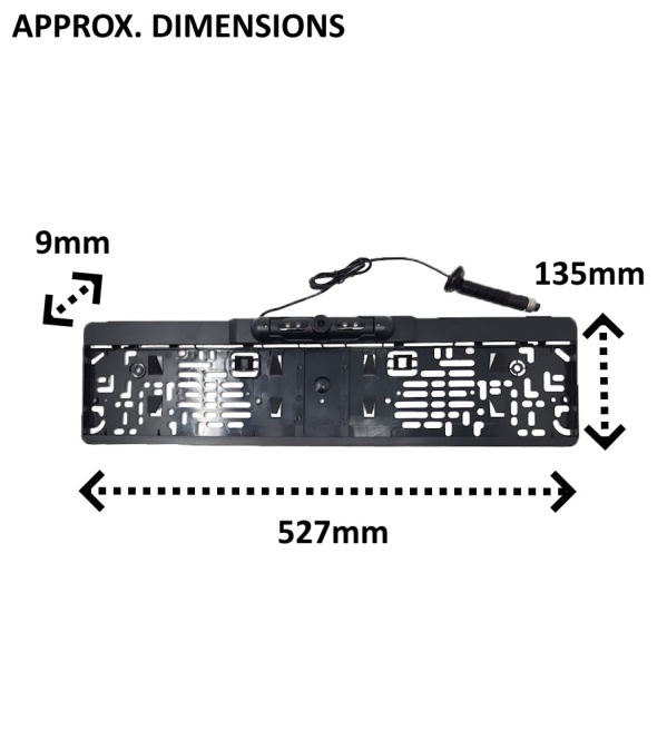 Number Plate Frame Reversing Camera Kit with 7 inch Monitor - Reversing ...