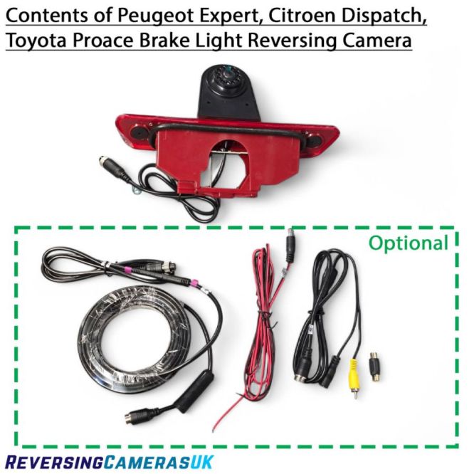 5" Dash Monitor & Brake Light Reversing Camera Kit for Peugeot Expert ...