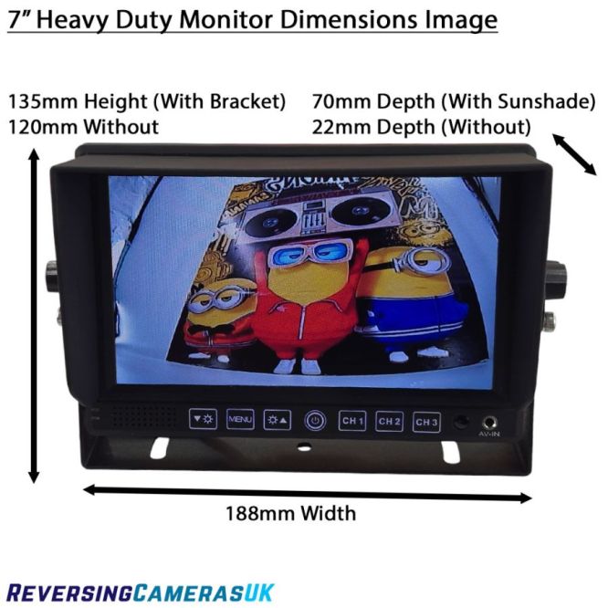Dual Lens Reversing Camera with 7" Mirror Monitor for Ford Transit ...
