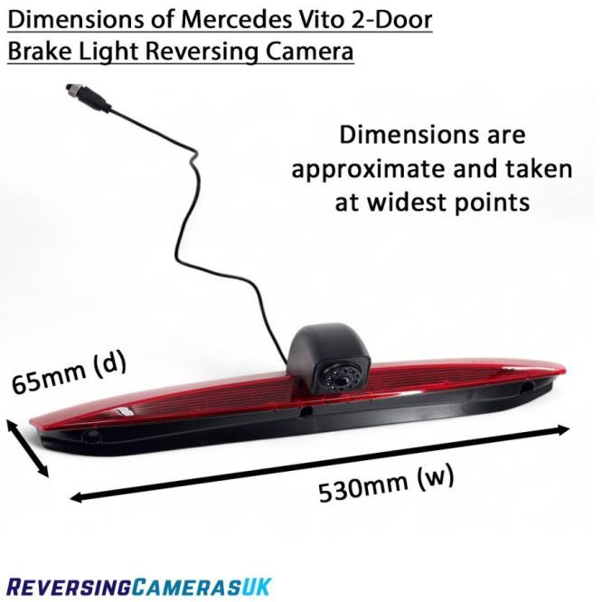 Mercedes Vito 2-Door Brake Light Reversing Camera – Clear & Safe Rear View - Reversing Cameras UK