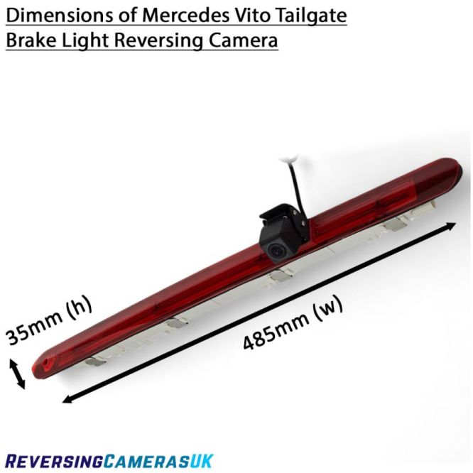Mercedes Vito 2016 W447 Tailgate Brake Light Reversing Camera – Clear Rear View - Reversing ...