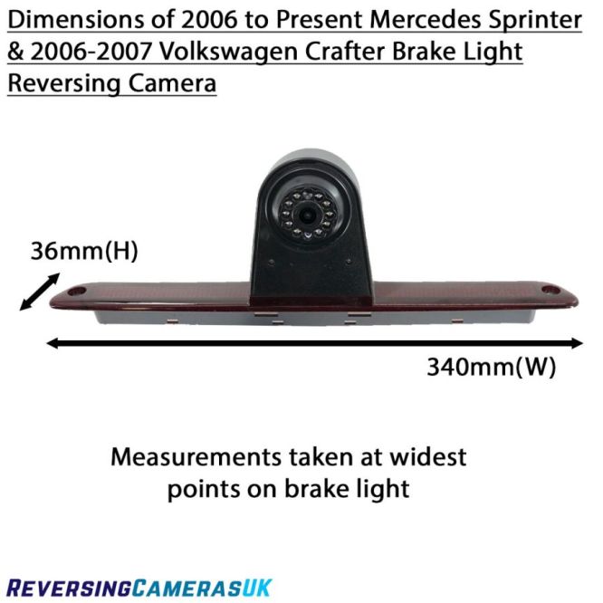 Mercedes Sprinter & VW Crafter Brake Light Reversing Camera – Clear ...