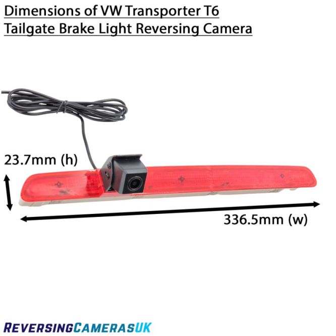Volkswagen Transporter T6 Tailgate Brake Light Reversing Camera Clear