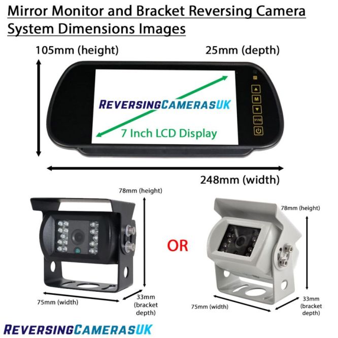 Dual Zone Sony CCD 2x Reversing/Monitoring Camera System with Mirror ...
