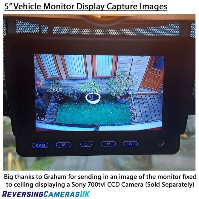 7" High-Resolution LCD Panel Stand On Dash Vehicle Monitor for Reverse ...