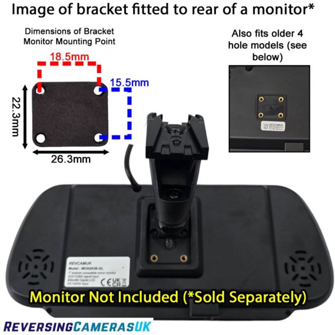 Mounting Brackets for Bracket Mirror Monitors | Reversing Cameras UK ...