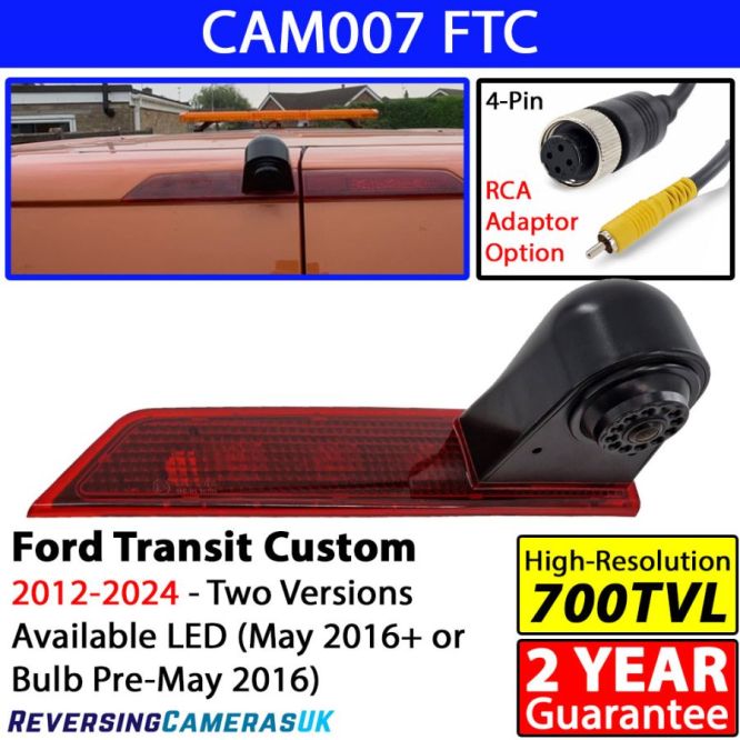 Ford Transit Integrated Brake Light Reversing Cameras - Reversing ...