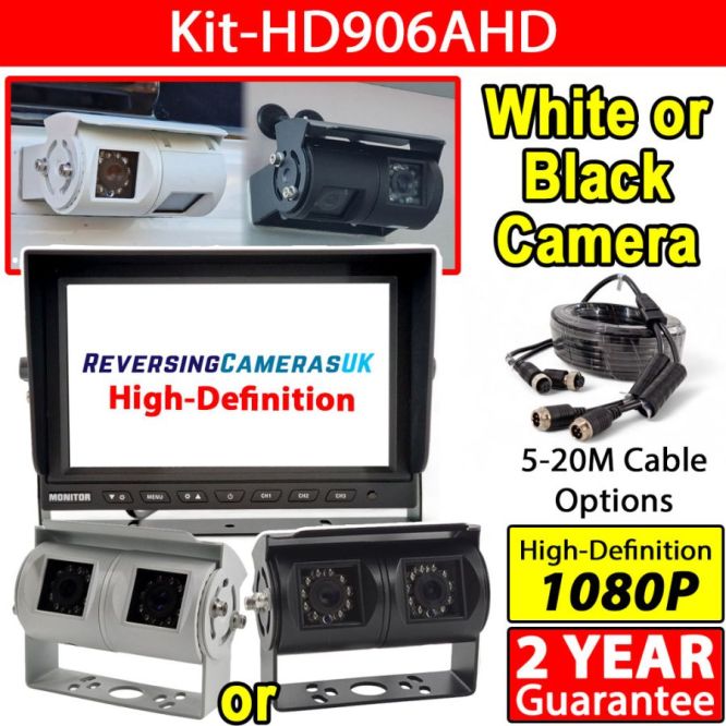 Heavy duty 9 inch AHD dash mount monitor and twin lens reversing camera ...