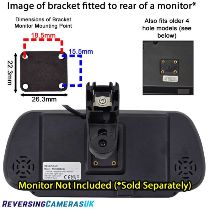 Mounting Brackets for Bracket Mirror Monitors | Reversing Cameras UK ...