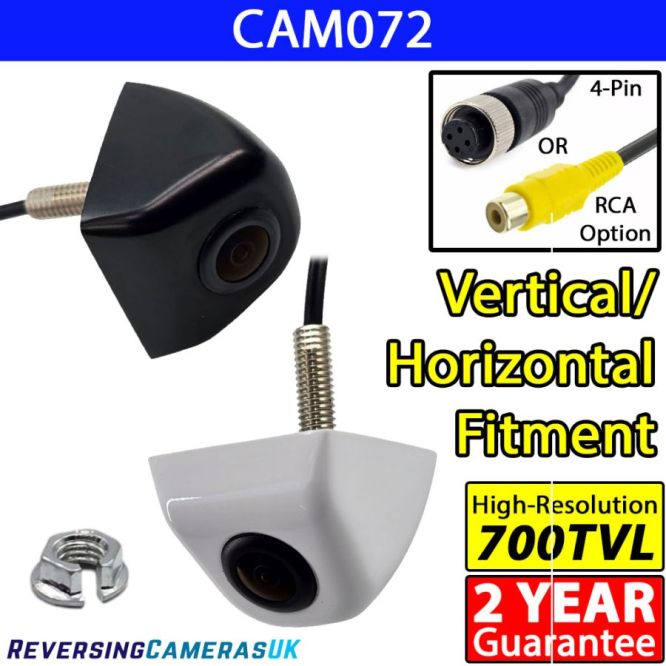 White Motorhome Post/Bolt-Fit Reversing Camera - Reversing Cameras UK