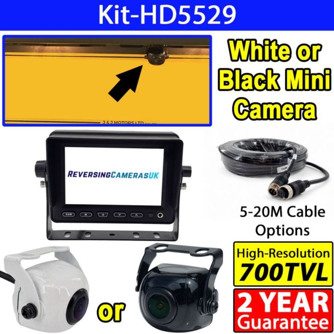 Mini Bracket Reverse Camera System with 5 inch Heavy Duty Monitor ...