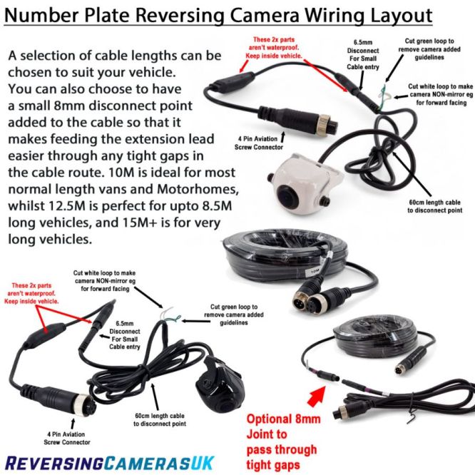 Mini Bracket Reversing Camera System with 7" Mirror Monitor | Reversing ...
