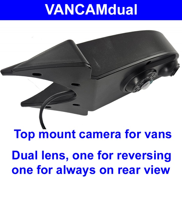 Twin lens roof mounted reversing camera for a van - Reversing Cameras UK