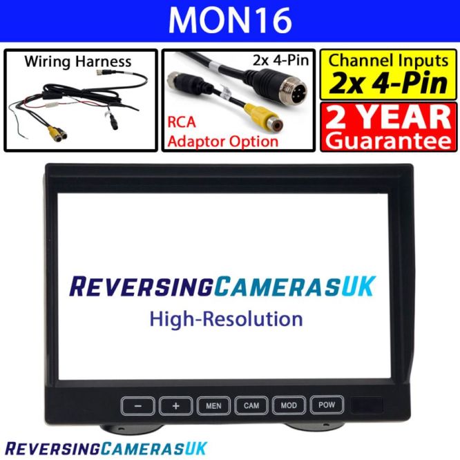 7" High-Resolution LCD Panel Stand On Dash Vehicle Monitor for Reverse ...