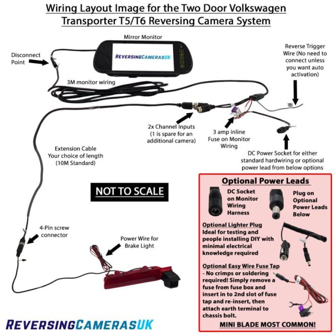 VW Transporter T5 & T6 Brake Light Reversing Camera Systems - Reversing ...