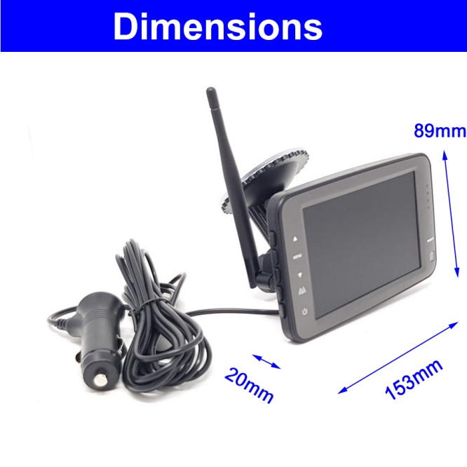 Sony CCD White Dome Wireless Reverse Camera System with 5" monitor ...