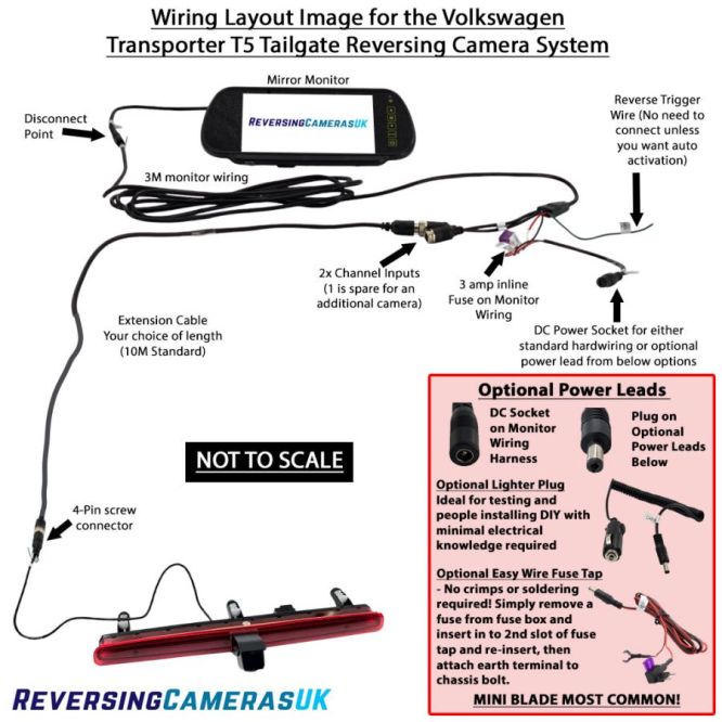 VW Transporter T5 & T6 Brake Light Reversing Camera Systems - Reversing ...