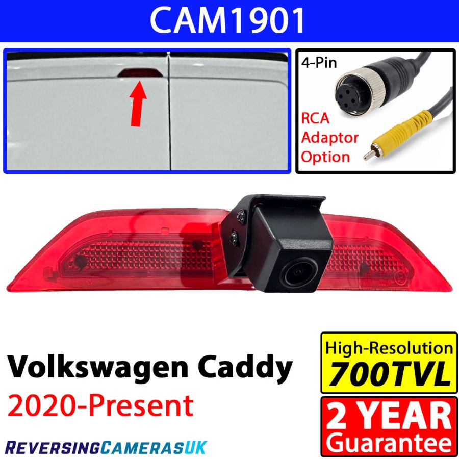 2020+ Volkswagen Caddy Brake Light Reversing Camera – Clear & Safe Reversing - Reversing Cameras UK