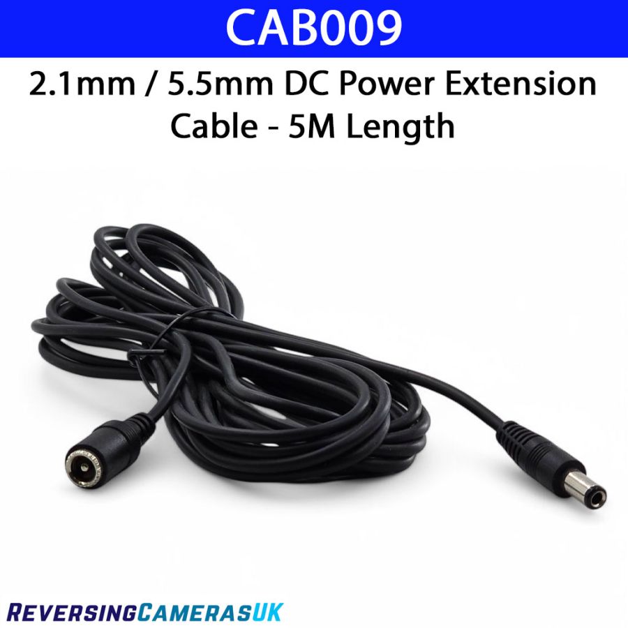 5M DC Power Extension Cable for Reversing Camera System - Reversing ...