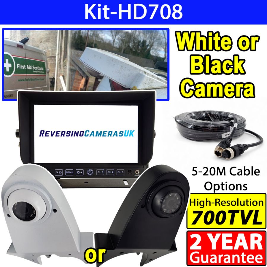 Sony CCD Roof Mount Reversing Camera Kit with 7" Heavy Duty Monitor | Reversing Cameras UK ...
