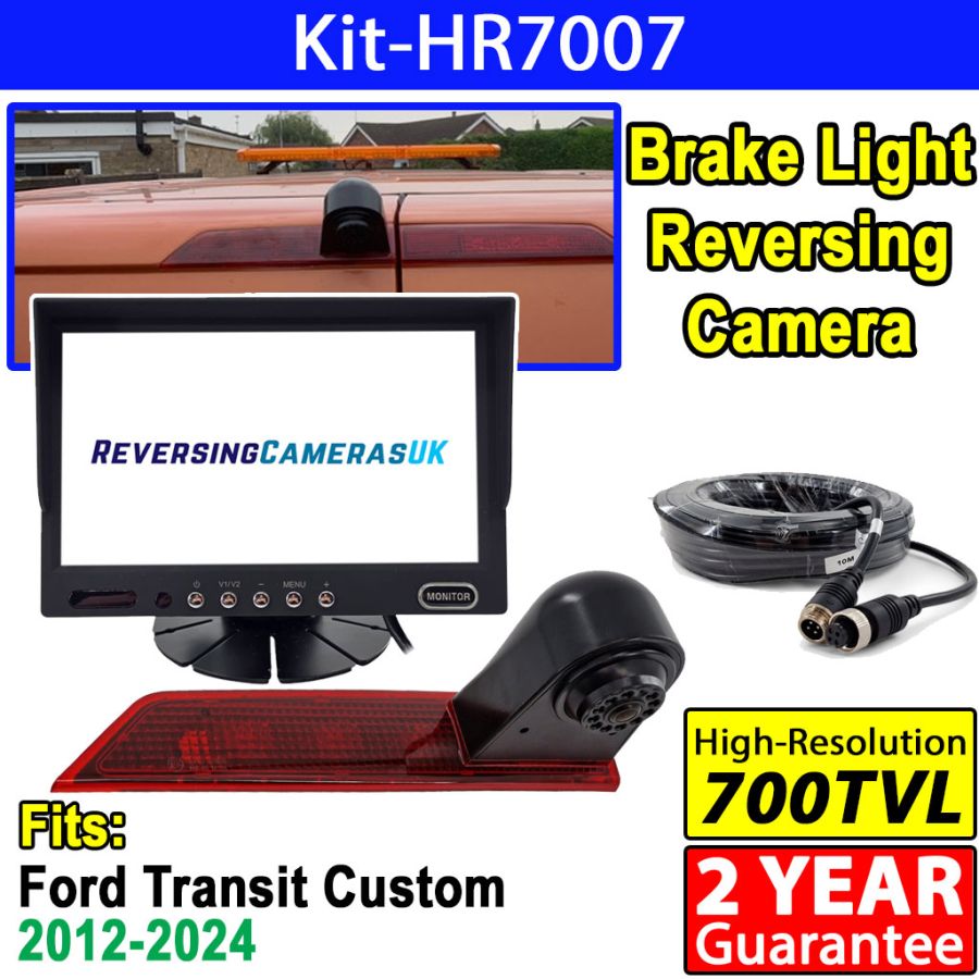 Ford Transit Custom Brake Light Reverse Camera System with 7 inch ...