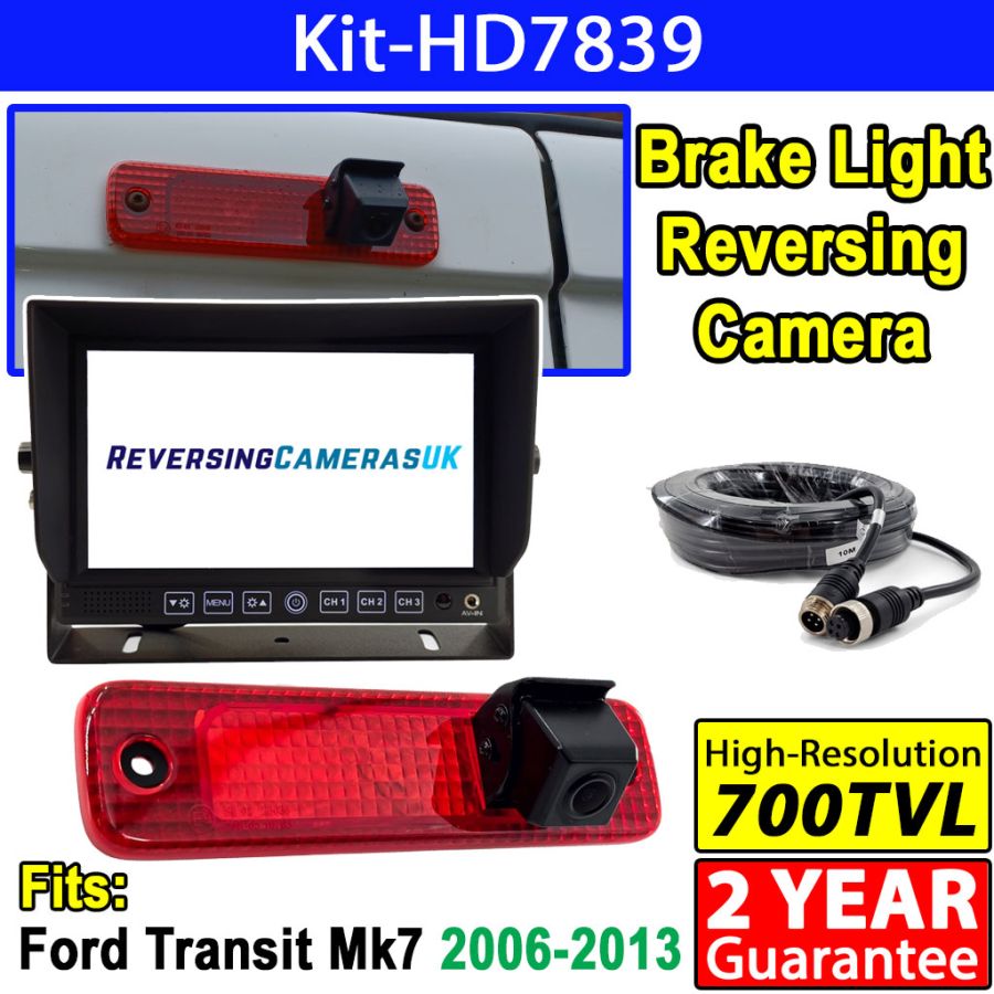 Ford Transit Mk7 Brake Light Reverse Camera System with 7 inch Heavy ...