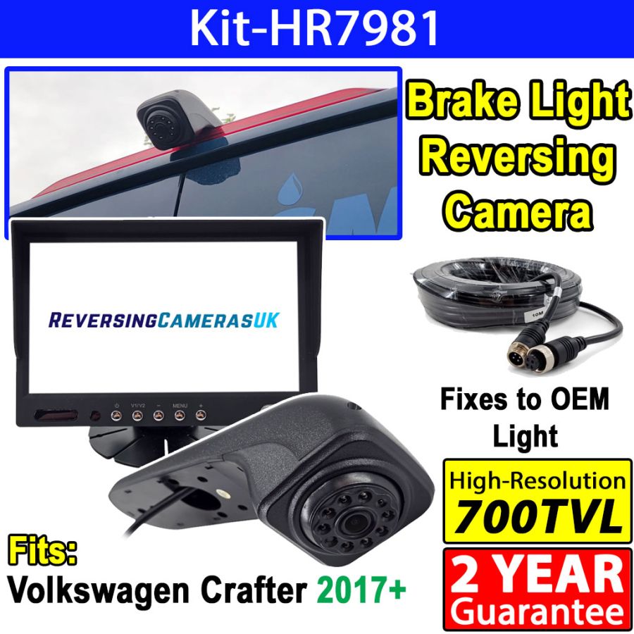 New (2017+) VW Crafter Brake Light Reverse Camera System with 7 inch ...