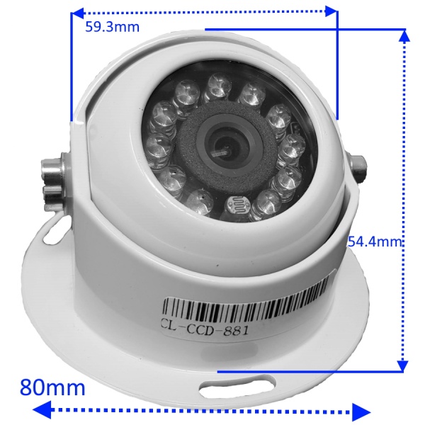 Sony CCD White Dome Wireless Reverse Camera System with 7" mirror ...