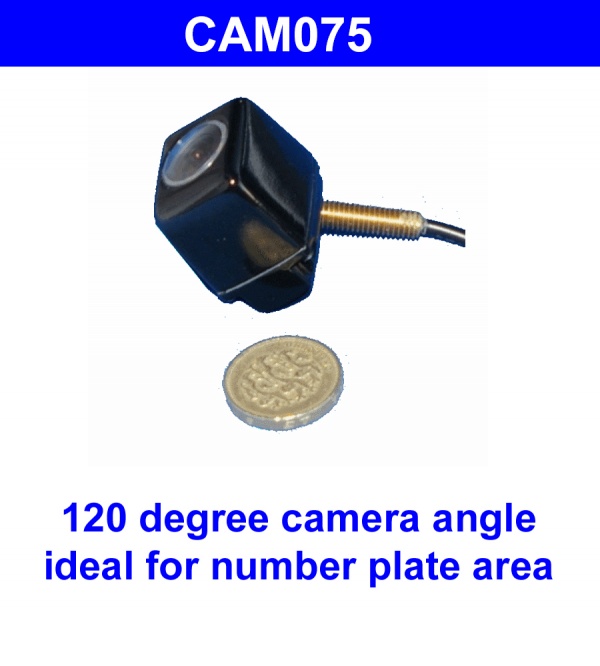 Black CMOS number plate reversing camera - Reversing Cameras UK