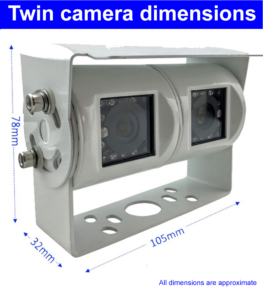 Twin lens CCD reversing camera and mirror monitor digital wireless ...