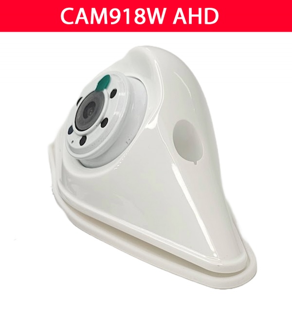 White AHD diamond shaped side or reversing camera - Reversing Cameras UK