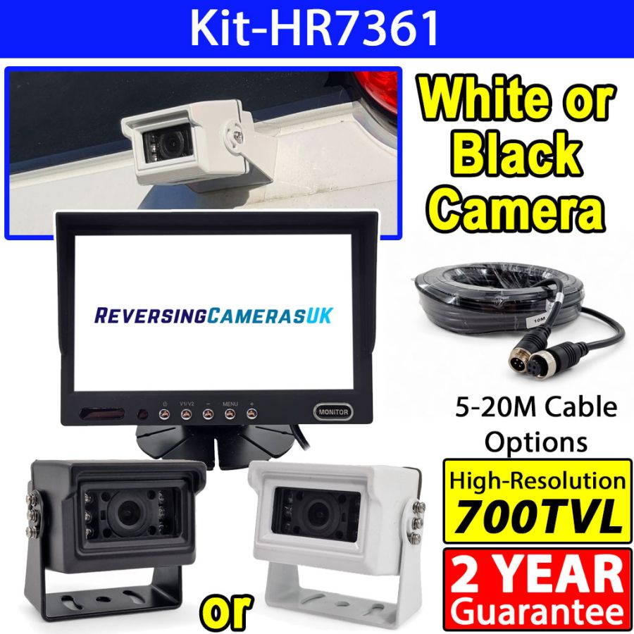 Compact Sony CCD Stainless Steel Bracket Reversing Camera Kit with 7 ...