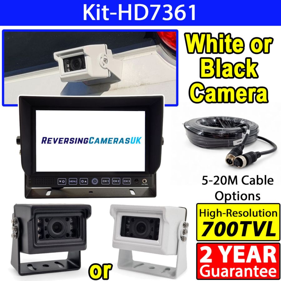 Compact Sony CCD Stainless Steel Bracket Reversing Camera Kit with 7 ...