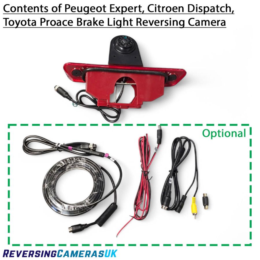 Brake Light Reversing Camera for Peugeot Expert, Citroën Dispatch & Toyota Proace - Reversing ...