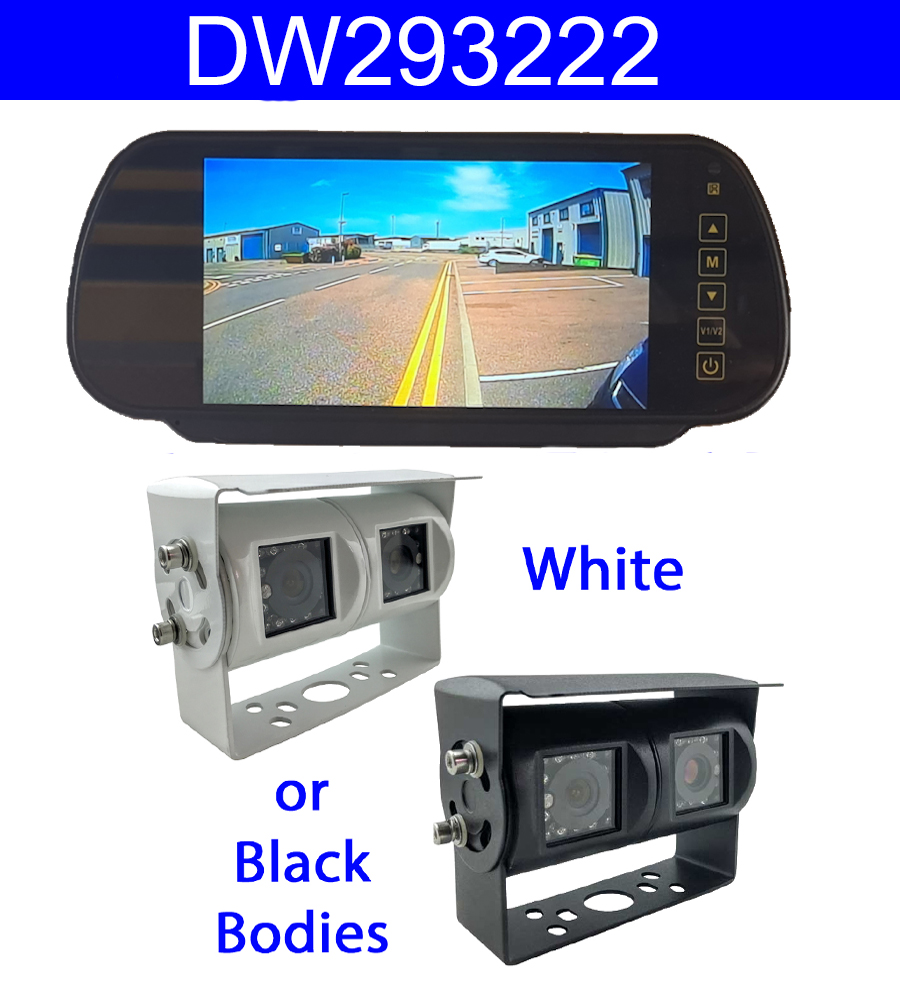 Twin lens CCD reversing camera and mirror monitor digital wireless ...
