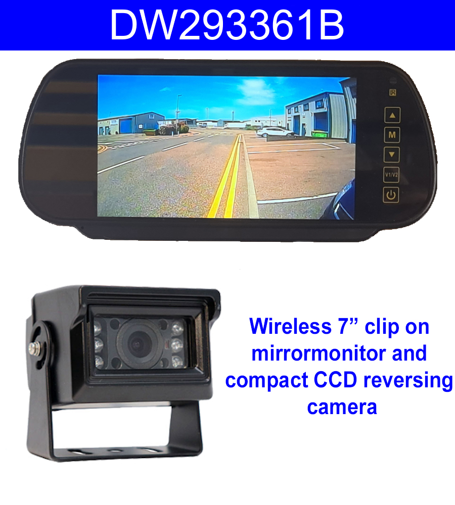 Sony CCD Compact Black Bracket Wireless Reversing Camera Kit with 7 ...